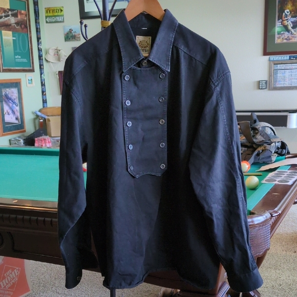 Wahmaker | Jackets & Coats | Mens Black Buttonplacket Cowboy Shirt Xxl ...